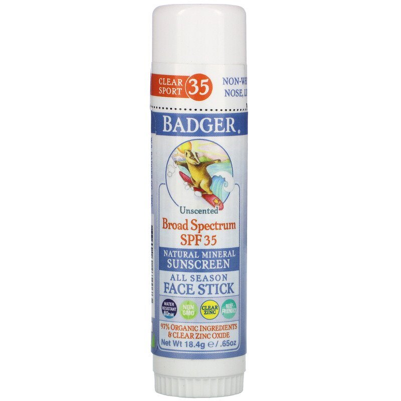 Badger Company, Натуральный Минеральный Солнцезащитный Крем для лица ...