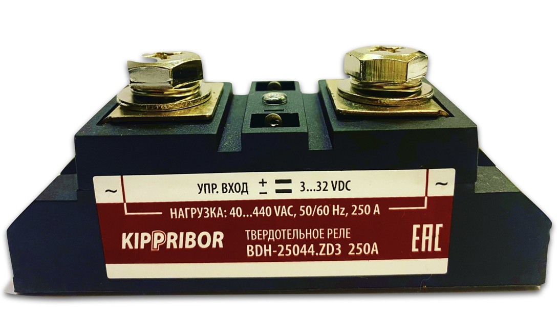 Однофазное твердотельное реле KIPPRIBOR BDH-25044.ZD3 250А, 3-32V DC ...