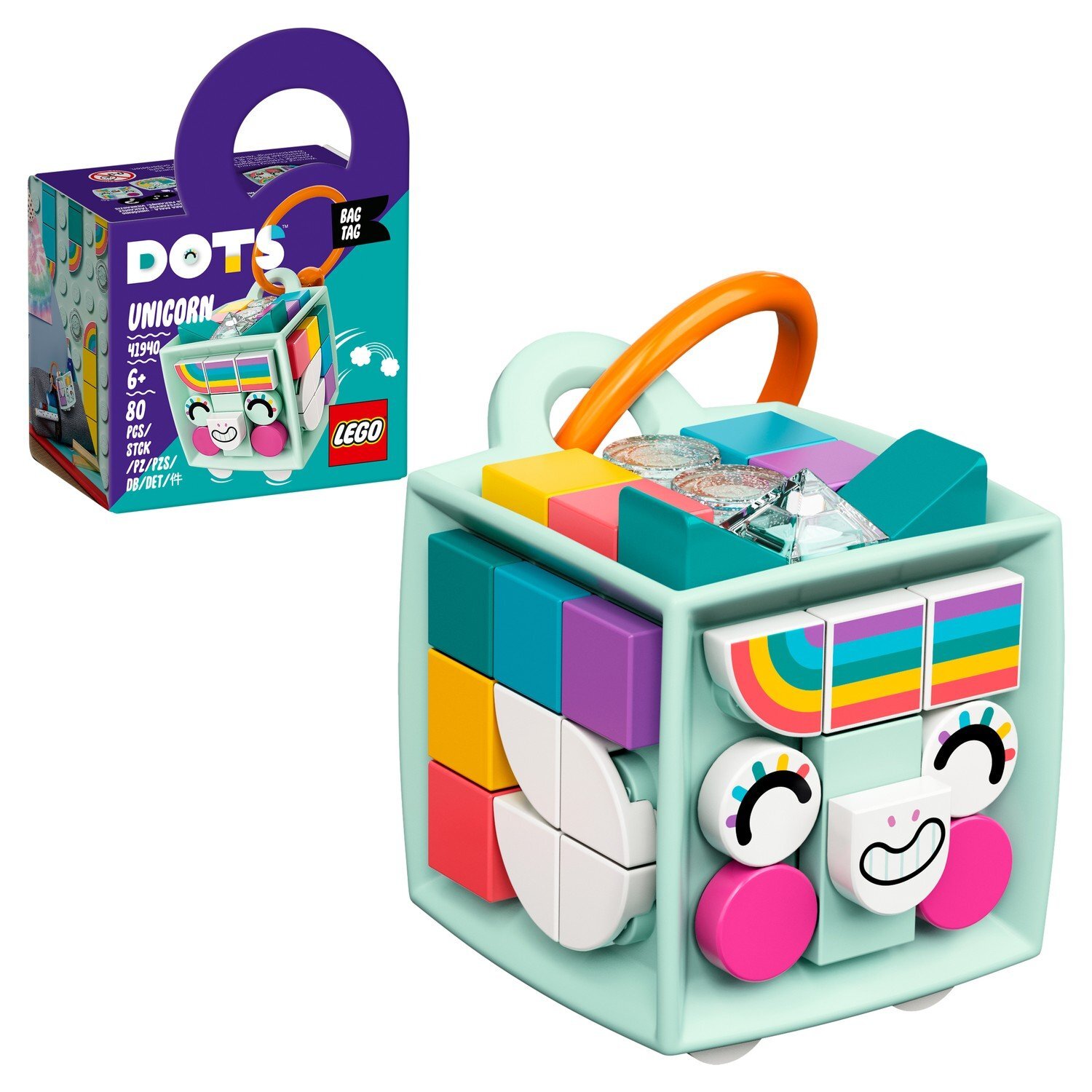 LEGO Конструктор Dots Брелок для сумки Единорог 41940 — купить в ...