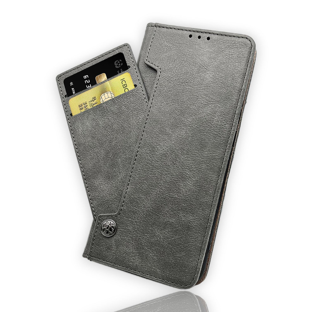 Чехол книжка на Xiaomi Poco X3 Pro и Poco X3 NFC (Сяоми Поко Х3), Серый ...
