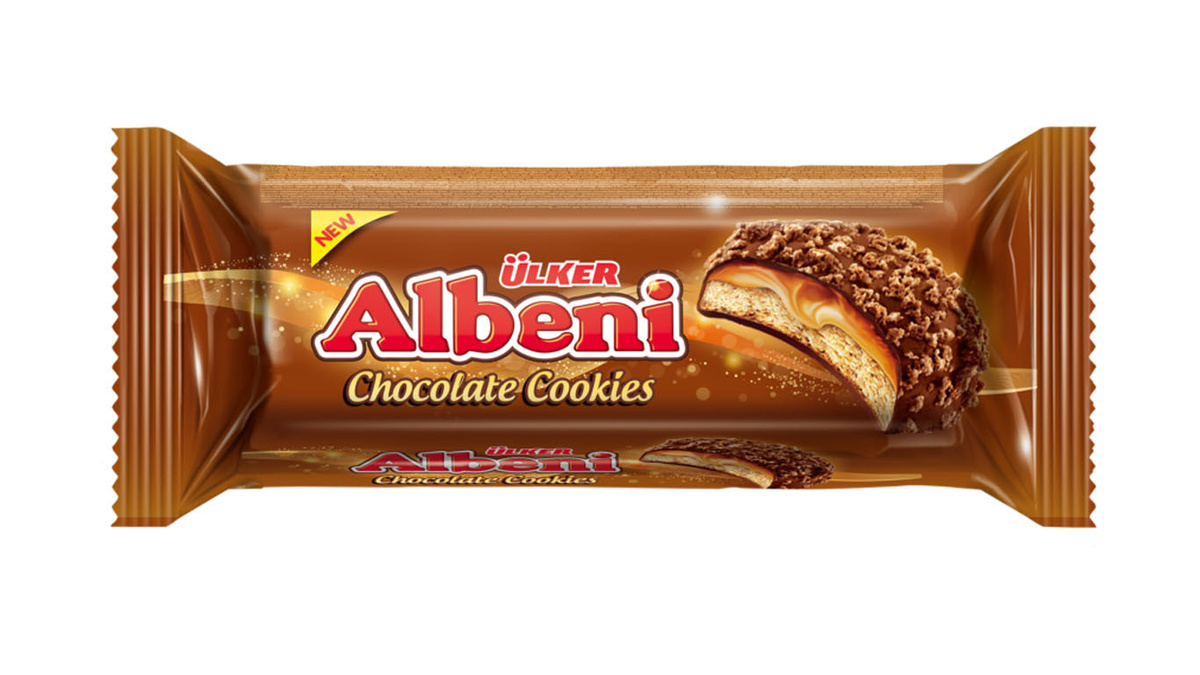 Печенье "Albeni" в молочном шоколаде с карамельной начинкой покрытое ...