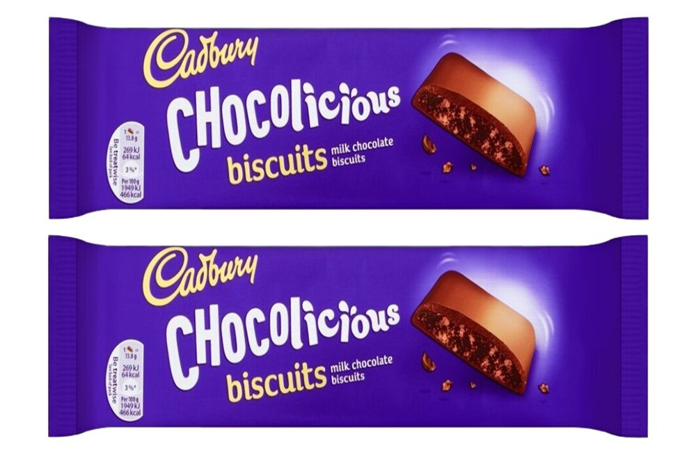 Печенье Cadbury Chocolicious Biscuits Кэдбери Шоколадный Бисквит 2 шт ...