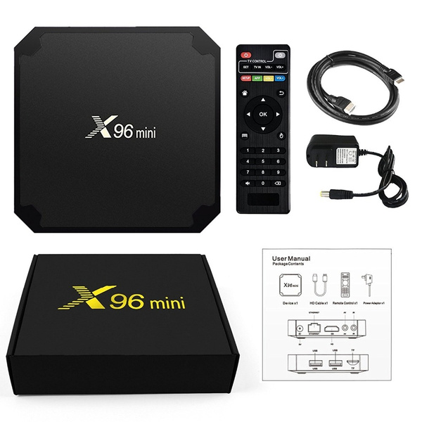 Медиаплеер X96 mini, DC 3.5 мм, USB, HDMI, RJ-45 Ethernet, черный, Android купить по низкой цене ...