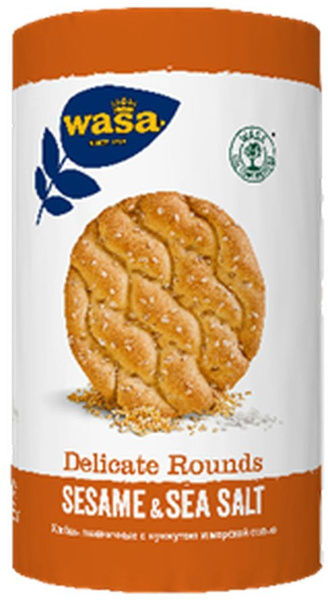 Хлебцы золотистые пшеничные круглые WASA Delicate Rounds Sesame & Sea ...