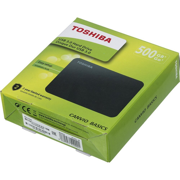 Toshiba 500 ГБ Внешний жесткий диск Canvio Basics HDTB420EK3AA ...