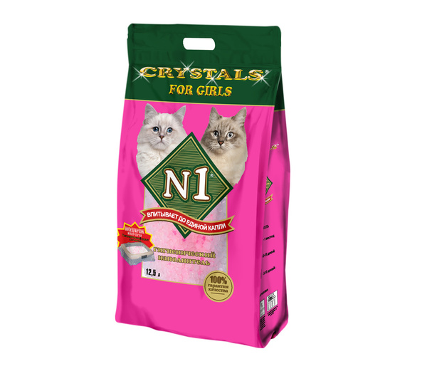 Наполнитель №1 Crystals For Girls - силикагелевый 12,5л (розовый ...