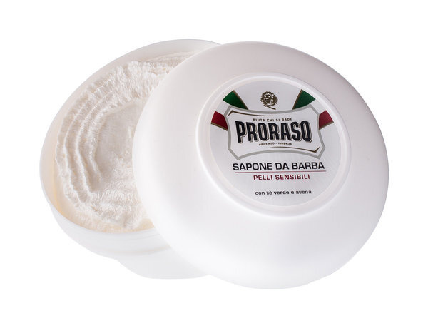 PRORASO Мыло для бритья для чувствительной кожи с зеленым чаем и овсом ...