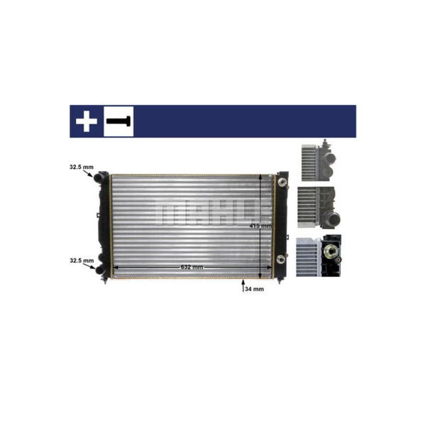 Радиатор охлаждения двигателя VW PASSAT B5 (3B2), MAHLE CR132000S ...
