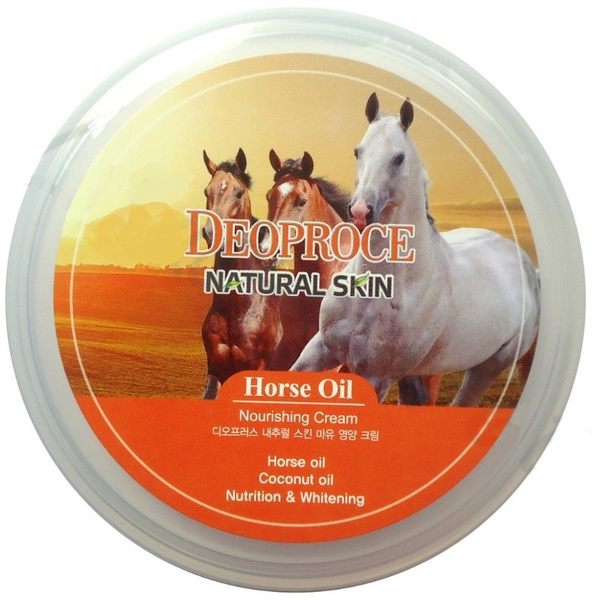 Deoproce Natural Skin Horse Oil Nourishing Cream питательный крем для ...
