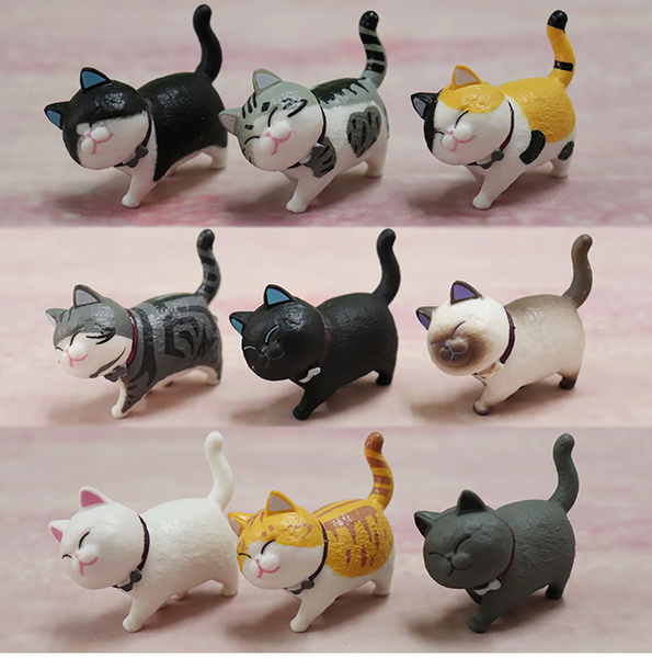 Статуэтка кошка котенок котята набор черных коллекция сувенир фигурка ...