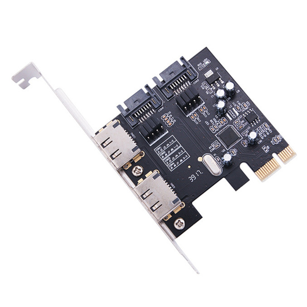 SATA Riser Card PCI-E на ESATA + SATA 3.0 6G Карта расширения жесткого ...