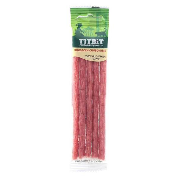 Колбаски сливочные TitBit "Золотая коллекция" для кошек, 20 г - купить ...