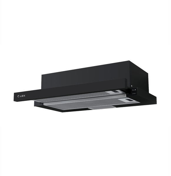 Вытяжка кухонная встраиваемая LEX HIDE 600 BLACK,Производительность 550 ...
