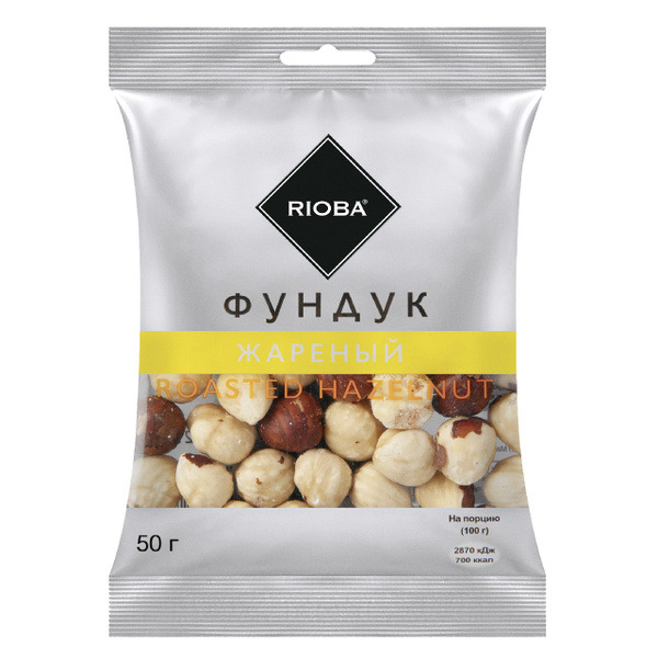 Фундук жареный RIOBA, 50 г - купить с доставкой по выгодным ценам в ...