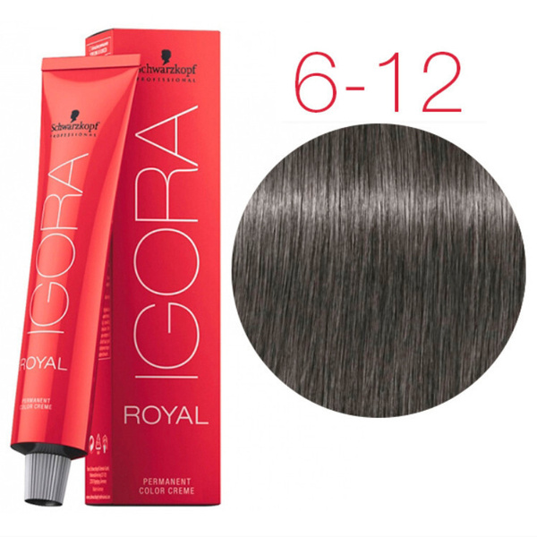 Schwarzkopf Professional Краска для волос Igora Royal 6-12 Темный русый ...