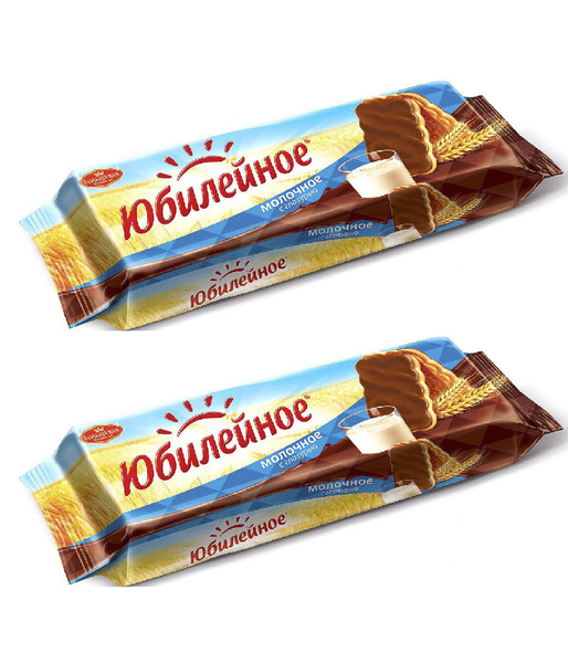Печенье "ЮБИЛЕЙНОЕ" Молочное с молочной глазурью 116гр*2 - купить с ...