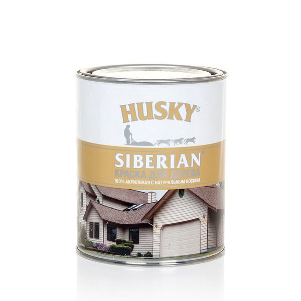 Краска HUSKY для дерева_HUS_SIBERIAN_база А, белая, белый - купить в ...