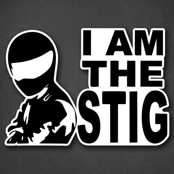 Наклейка на авто "I am the Stig - Я Стиг" 24x17 см - купить по выгодным ...