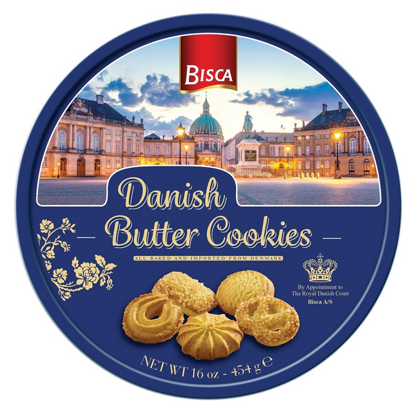 Печенье сдобное Bisca "Danish Butter Cookies", 454 г 7% сливочного ...
