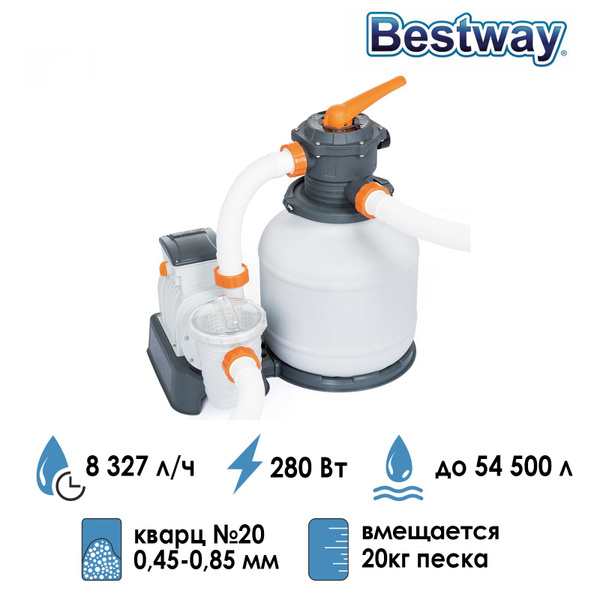 Фильтр-насос для бассейна песочный Bestway, 220-240V ...