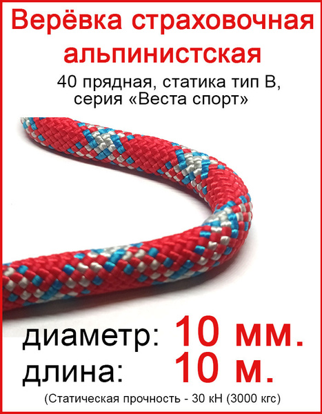 FIXER Веревка альпинистская, 10 м - купить с доставкой по выгодным ...