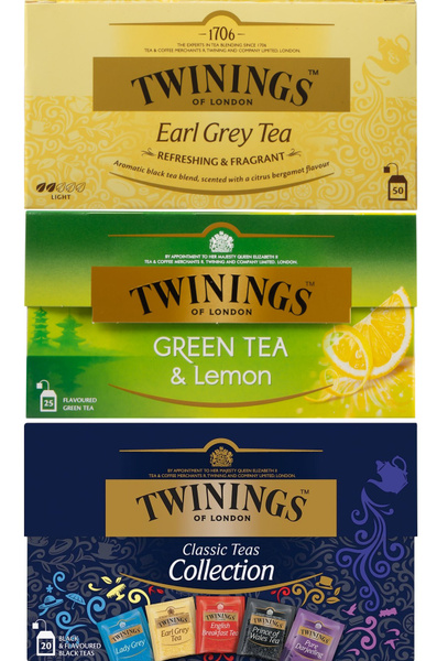 Чай в пакетиках Twinings Earl Grey, Green Tea & Lemon, Classic ...