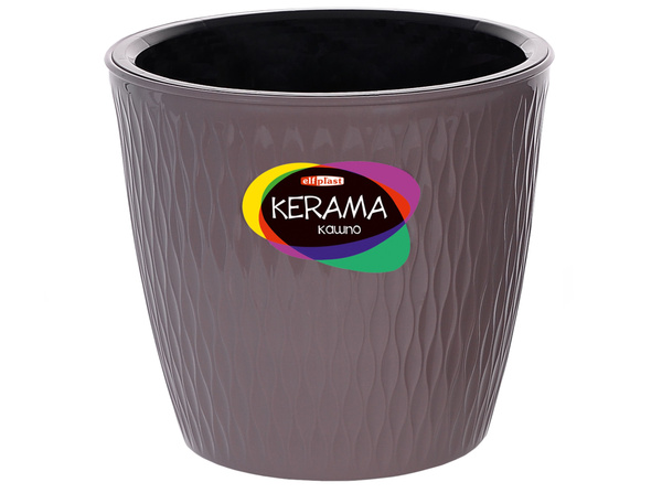 Кашпо для цветов и растений ElfPlast Kerama, пластиковый горшок для цветов, цветочный горшок ...