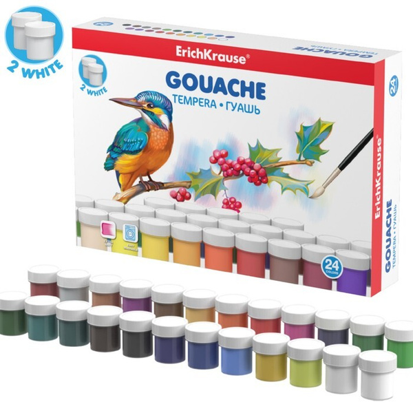 Гуашь, 24 цвета по 20 мл - купить с доставкой по выгодным ценам в ...