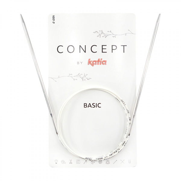 Спицы круговые супергладкие CONCEPT BY KATIA Basic №5, 100 см - купить ...