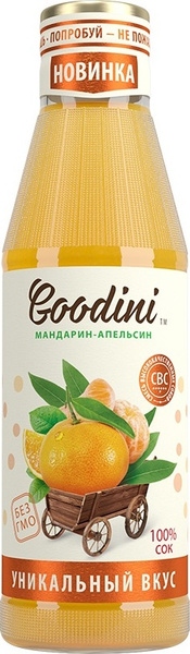 Сок Goodini Мандарин-Апельсин, 0,75 л - купить с доставкой по выгодным ...