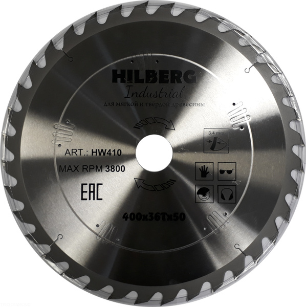 Hilberg Диск пильный 400 x 3.4 x 50; 36 зуб. купить на OZON по низкой ...