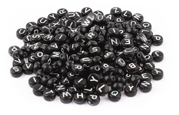 Бусины с буквами (английский алфавит) для браслетов и рукоделия Goody ...