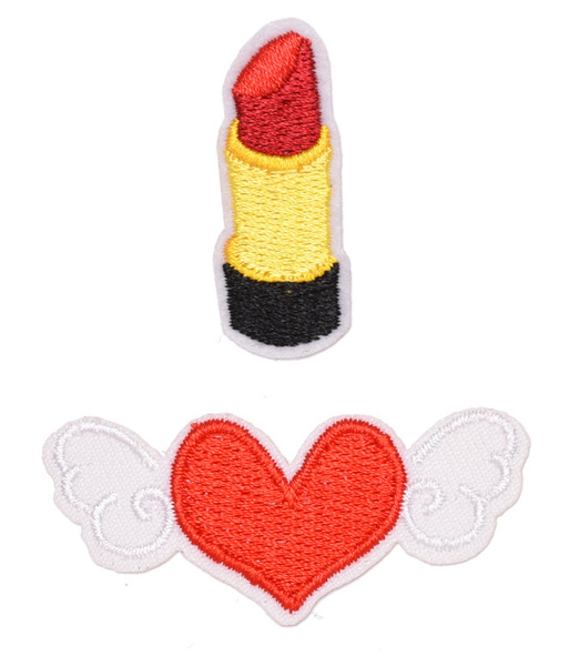 Нашивки на одежду помада термонашивки - купить с доставкой по выгодным ...