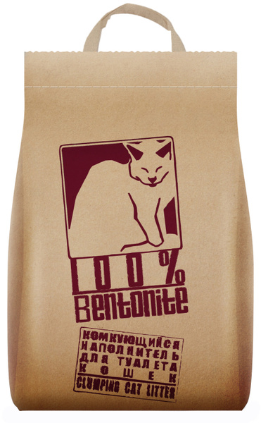 Наполнитель 100% Bentonite для кошек, комкующийся, 15 кг - купить с ...