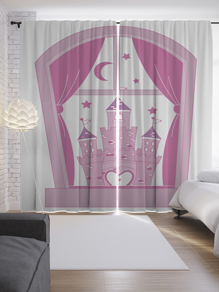 Фотошторы в спальню "Лунное королевство", 2 полотна шириной по 145 см, высота 265 см,, JoyArty ...