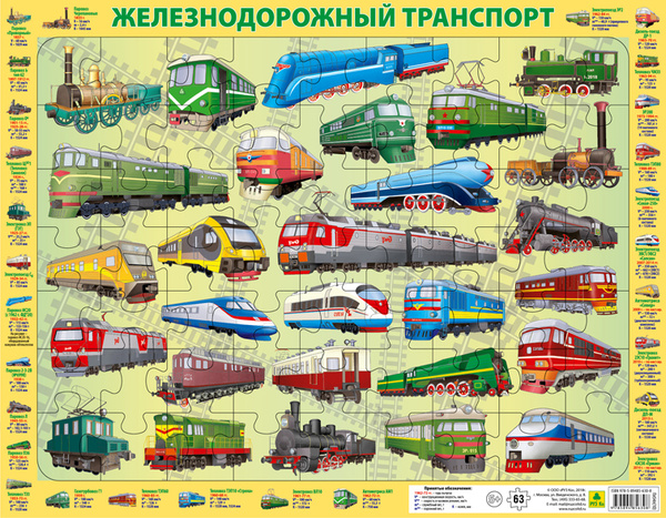 Игры для детей, пазлы для малышей ПОЕЗД/ПАРОВОЗ/ЖД транспорт. РУЗ Ко ...