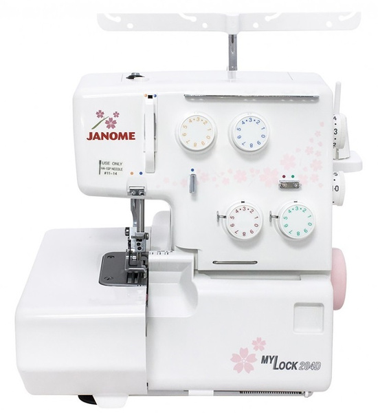 Оверлок Janome MYLOCK 204D 3-4х ниточный / 8 видов швов для шитья ...