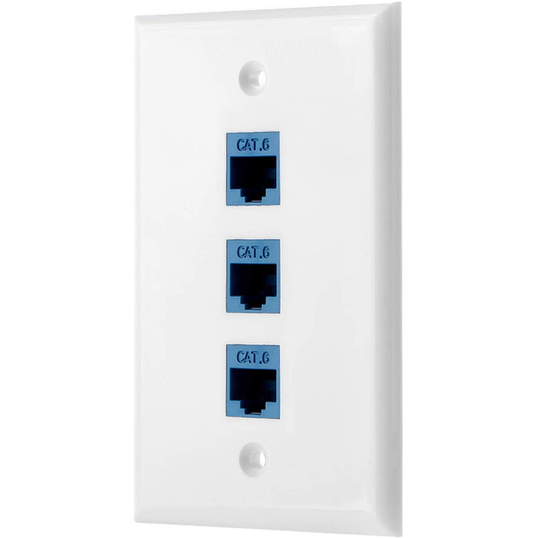 1 упаковка 3 портовая настенная панель Ethernet панель Rj45 с
