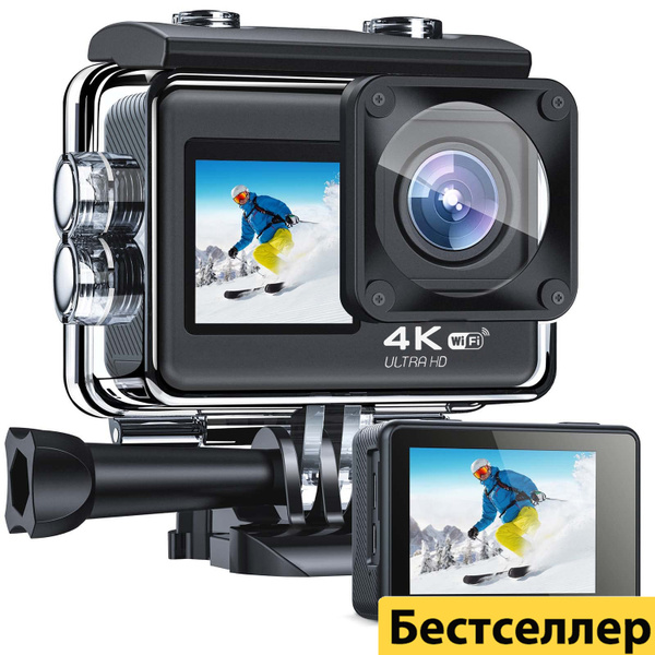 AT-S60TR Экшн-камера 4K Ultra Wi-Fi Водонепроницаемая экшн камера с ...