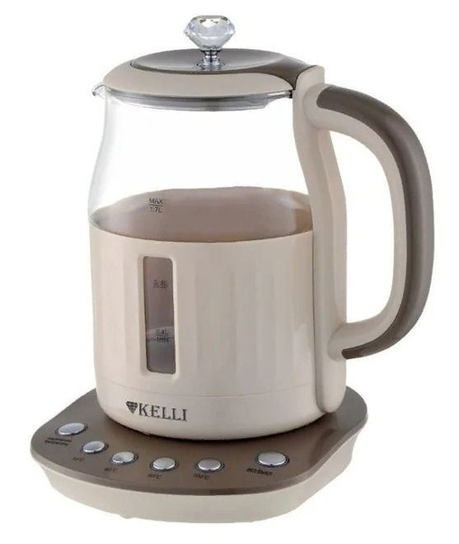Купить электрический чайник KELLI KL-1404, Пластик/стекло по низкой цене: отзывы, фото ...