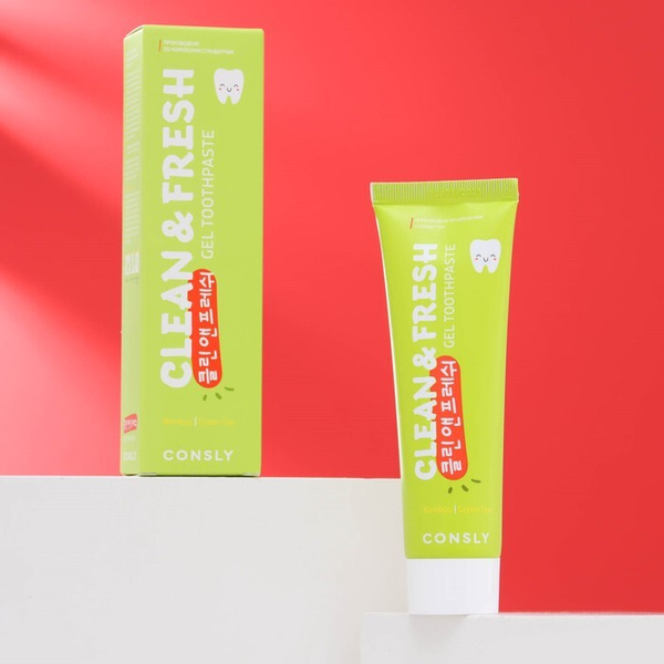 Гелевая зубная паста Consly, Clean&Fresh, с экстрактами бамбука и ...