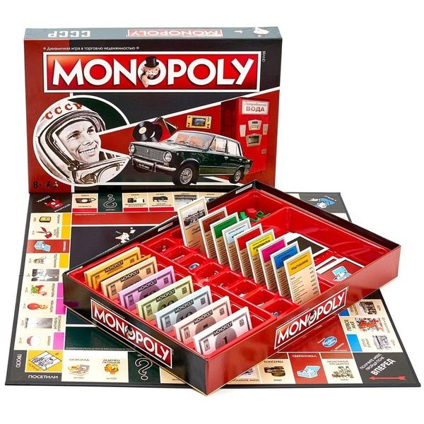 Характеристики Настольная игра Hasbro Монополия СССР, картонная коробка ...