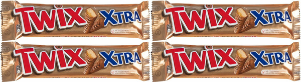Батончик Twix Xtra шоколадный, комплект: 4 упаковки по 82 г - купить с доставкой по выгодным ...