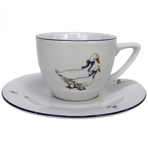 Чайная пара Thun "Гуси", на 1 перс. - купить по выгодной цене в интернет-магазине OZON (737950351)