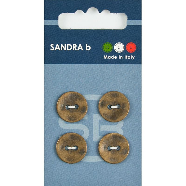 Пуговицы Sandra, 15 мм, 2 отв., металл, 4 шт., медный купить на OZON по ...