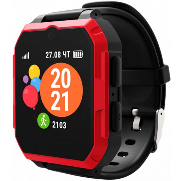 Купить смарт-часы Geozon Ultra Black/Red (G-W15BLKR), экран 1.54 ...