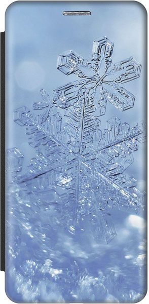 Чехол-книжка Снежинка на голубом на Infinix Hot 11 / Инфиникс Хот 11 ...