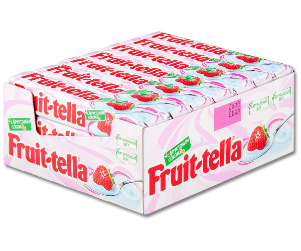 Жевательная конфета Fruittella "Клубничный йогурт", 41 г, 21 шт. купить ...