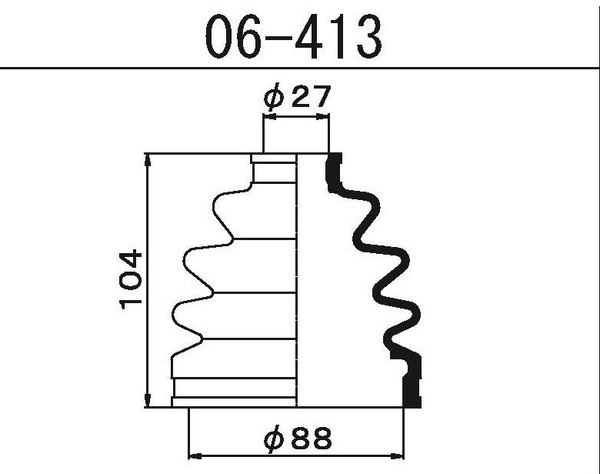 Пыльник шруса внешнего Maruichi 06-413 - MARUICHI RUBBER арт. 06-413 ...