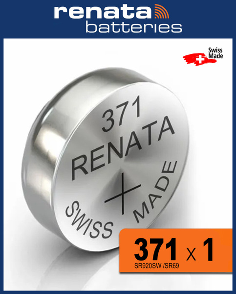 Renata 371 батарейка для часов (SR920SW, LR921), оксид-серебрянный тип ...
